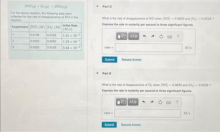 Solved Part What is the average value of the rate constant | Chegg.com