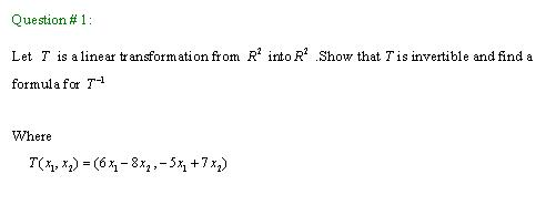Solved Let T is a linear transformation from R2 into R2 | Chegg.com