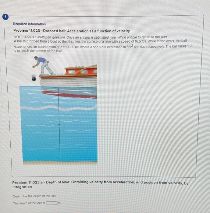 Solved ! Required Information Problem 11.023. Dropped ball: | Chegg.com