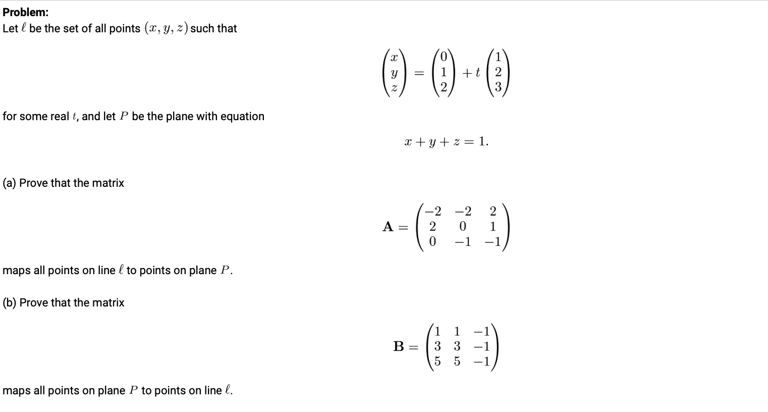 Solved Problemlet L be The Set Of All Points Xyz such