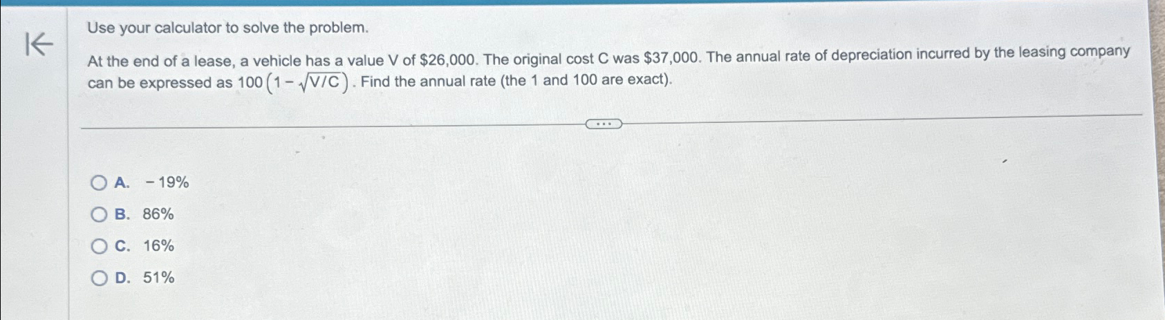 Solved Use your calculator to solve the problem.At the end | Chegg.com