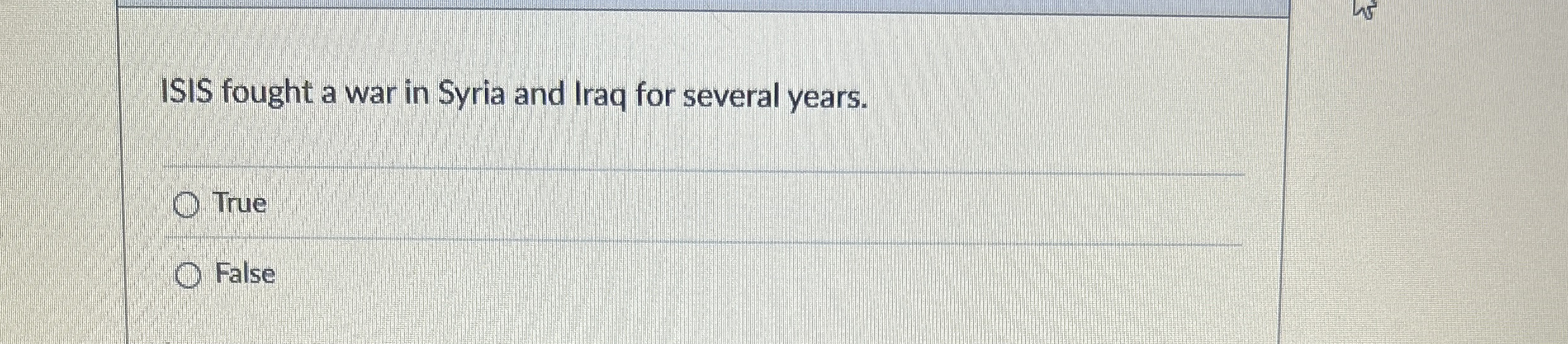 Solved ISIS fought a war in Syria and Iraq for several | Chegg.com