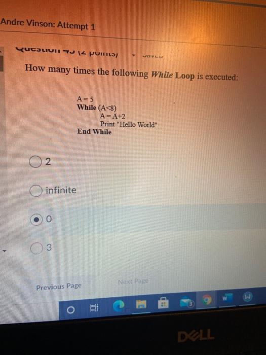 Solved Andre Vinson: Attempt 1 QutsLIVIT PUIS) MOVE How many | Chegg.com