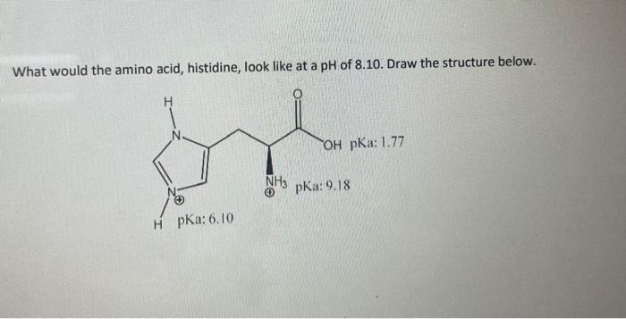 Solved What would the amino acid, histidine, look like at a | Chegg.com