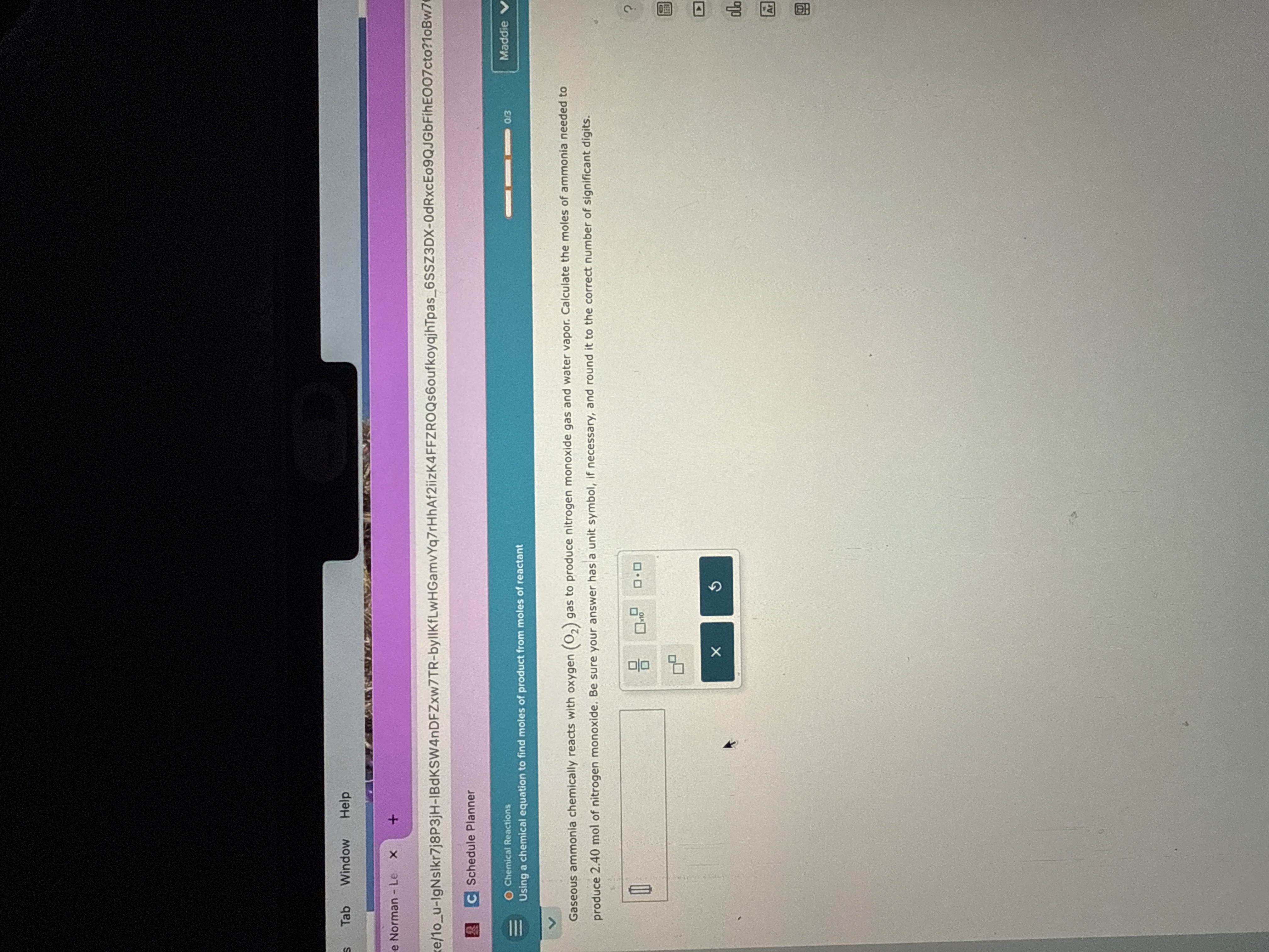 Solved Gaseous ammonia chemically reacts with oxygen | Chegg.com