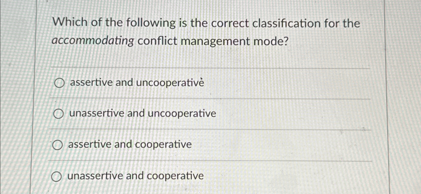 Solved Which of the following is the correct classification | Chegg.com
