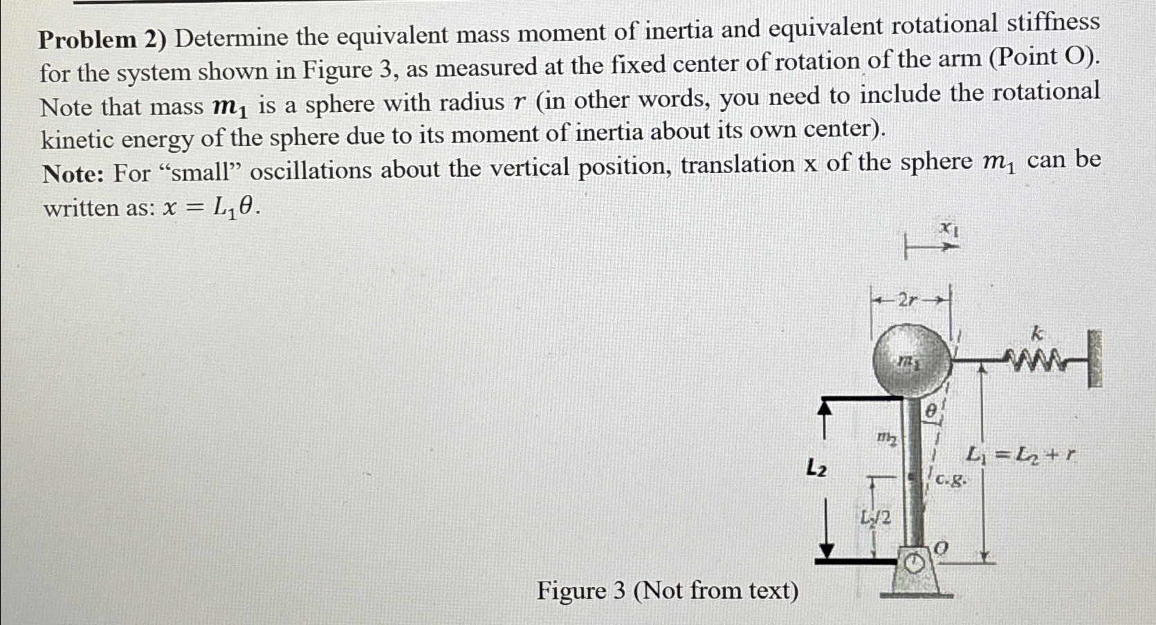 Solved Problem 2 ﻿determine The Equivalent Mass Moment Of