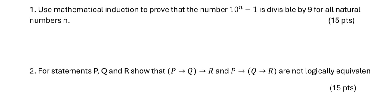 Solved Use mathematical induction to prove that the number | Chegg.com