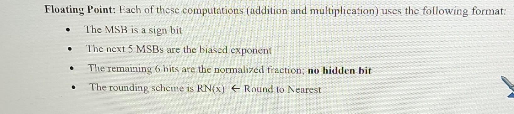 Solved Floating Point: Each of these computations (addition | Chegg.com