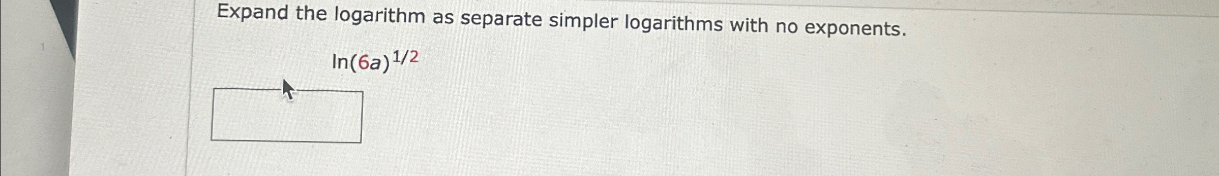 Solved Expand the logarithm as separate simpler logarithms | Chegg.com