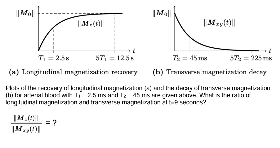 Solved (a) ﻿Longitudinal magnetization recovery(b) | Chegg.com