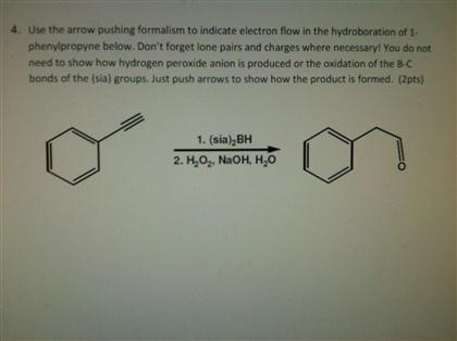Solved "Use the arrow pushing formalism to indicate electron | Chegg.com