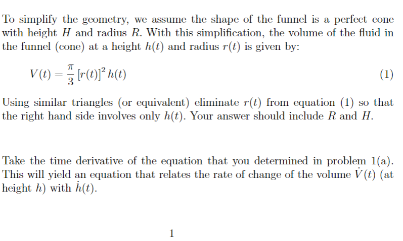 Solved To simplify the geometry, we assume the shape of the | Chegg.com