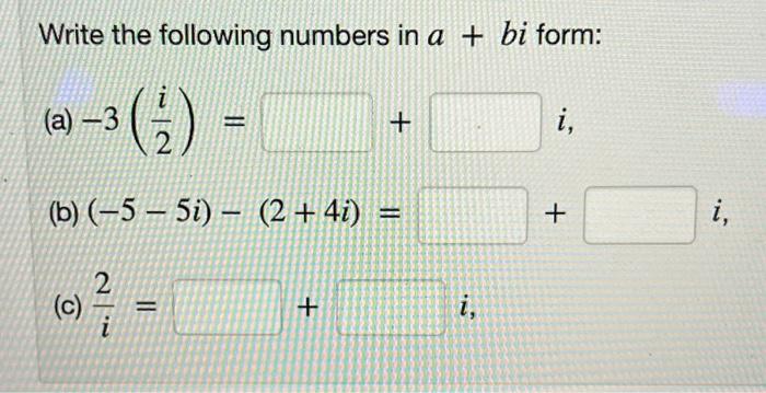 Solved Write the complex number eilla/6 in the form a + bi. | Chegg.com