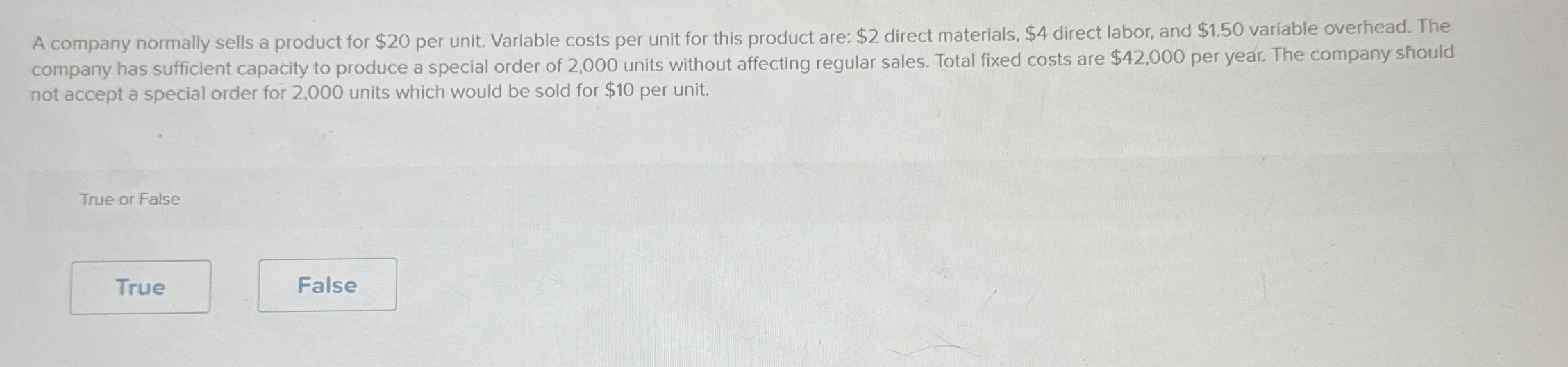 Solved A company normally sells a product for $20 ﻿per unit. | Chegg.com