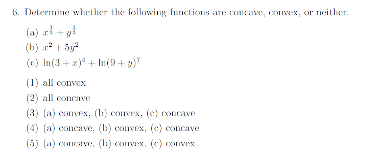 Solved Determine whether the following functions are | Chegg.com