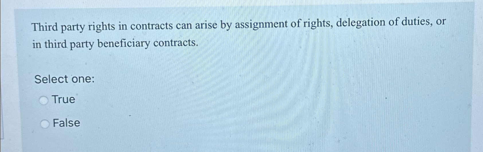 Solved Third party rights in contracts can arise by | Chegg.com