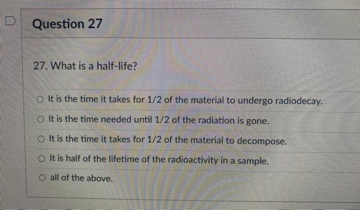 Solved Question 26 26. What is transmutation? O a process | Chegg.com