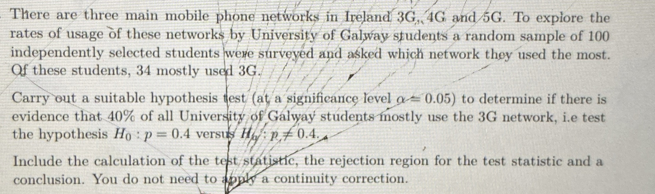 Solved There are three main mobile phone networks in Ireland | Chegg.com