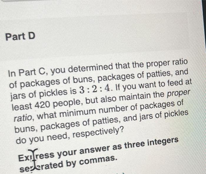 Solved Part D In Part C, you determined that the proper | Chegg.com Solved Part D In Part C, you determined that the proper | Chegg.com