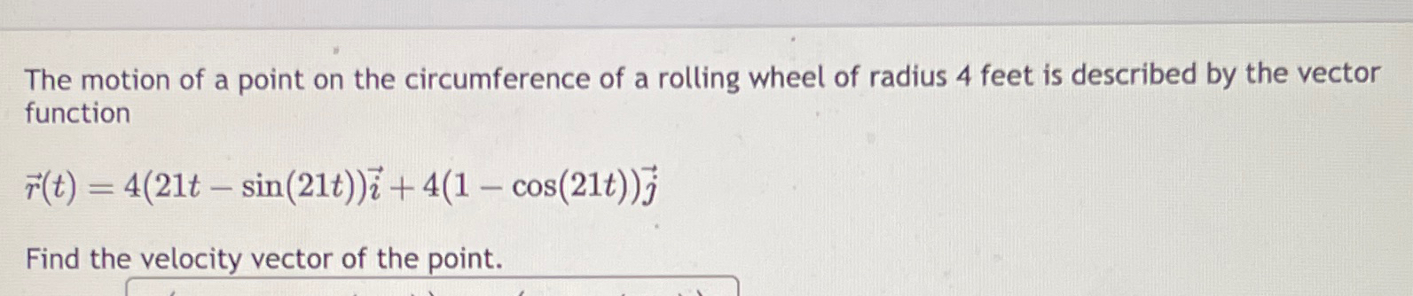 Solved The motion of a point on the circumference of a | Chegg.com