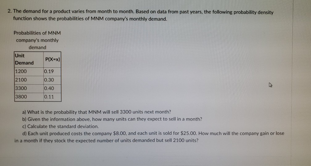 Solved . Find the mean of a discrete random variable from | Chegg.com