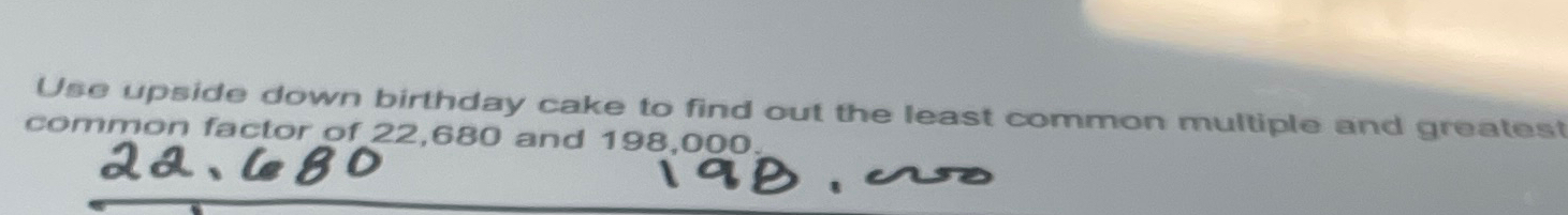 Solved Use upside down birthday cake to find out the least | Chegg.com