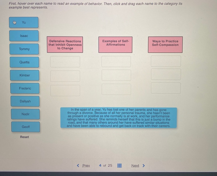 Solved Becoming More Open to Change An important part of | Chegg.com