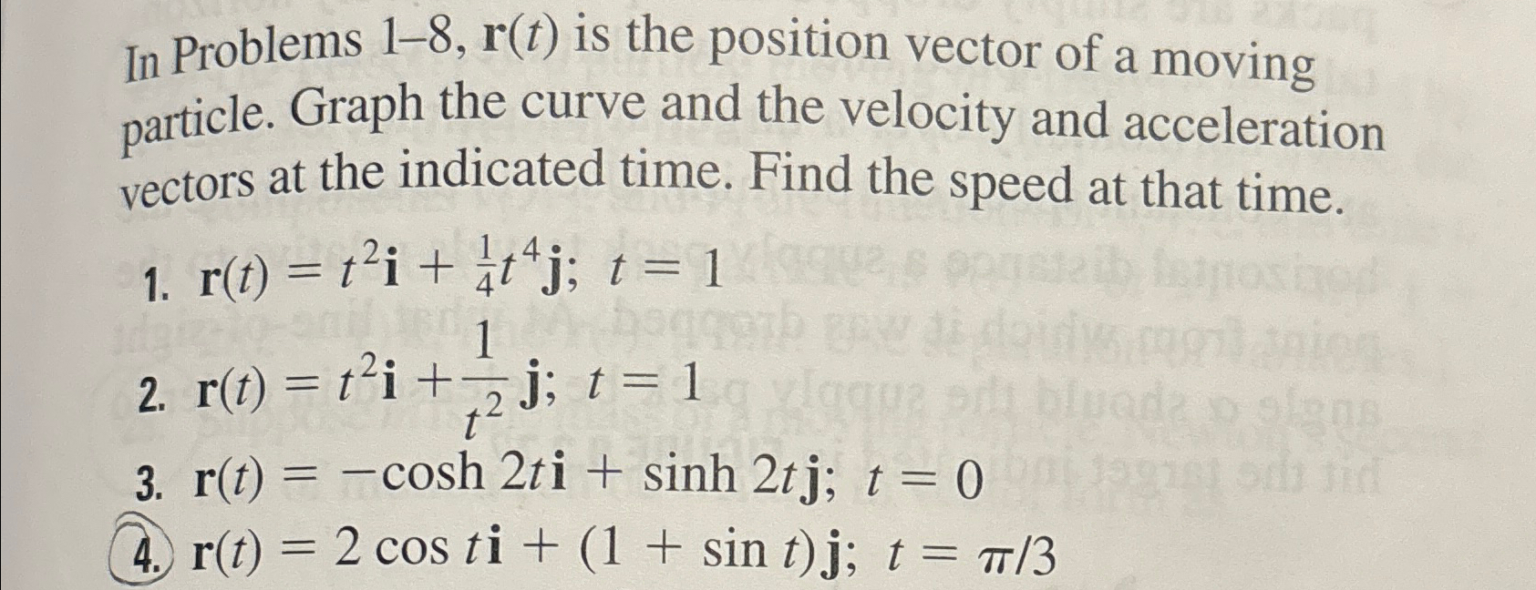 Solved In Problems 1-8,r(t) ﻿is the position vector of a | Chegg.com