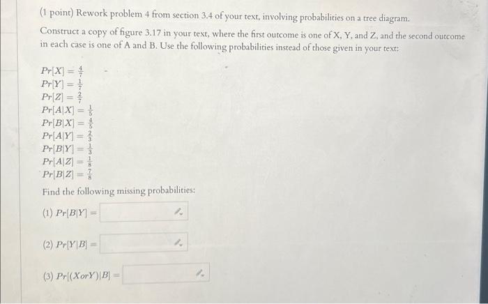 Solved 1 Point Rework Problem 4 From Section 3 4 Of Your
