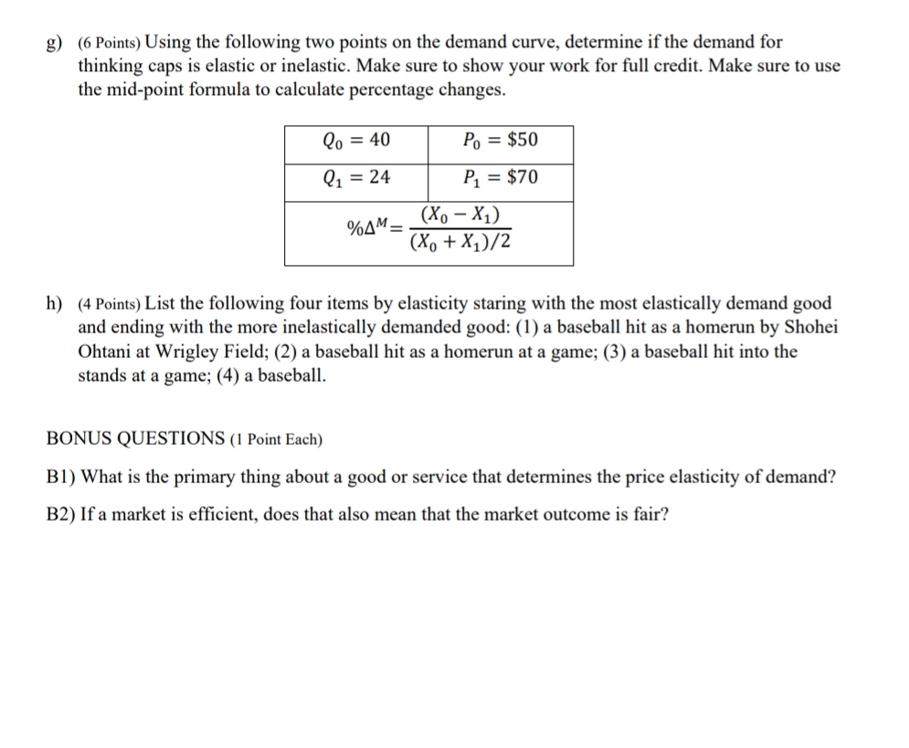 Solved g) (6 Points) Using the following two points on the | Chegg.com Solved g) (6 Points) Using the following two points on the | Chegg.com