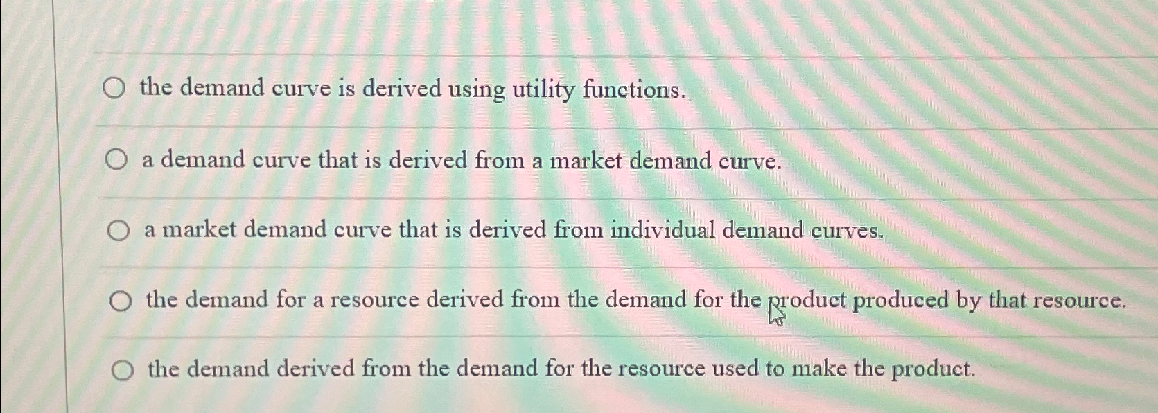 Solved the demand curve is derived using utility functions.a | Chegg.com