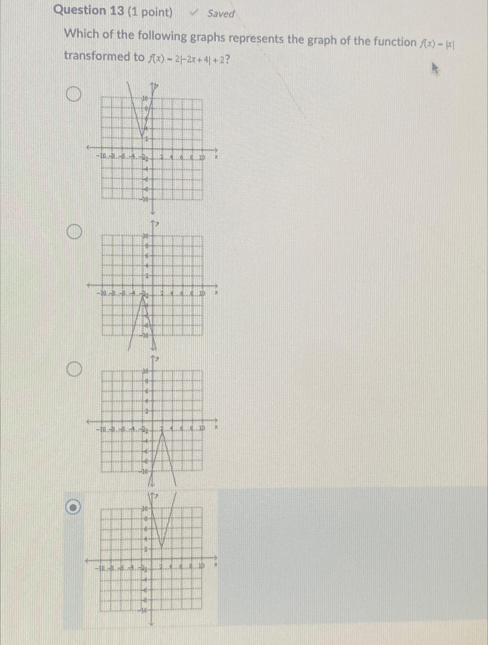 Solved Question 13 (1 point)SavedWhich of the following | Chegg.com Solved Question 13 (1 point)SavedWhich of the following | Chegg.com