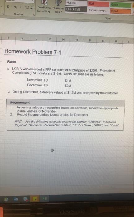 Solved - LOB A was awarded a FFP contract for a total price | Chegg.com