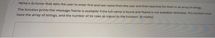 Solved Write a function that asks the user to enter first | Chegg.com