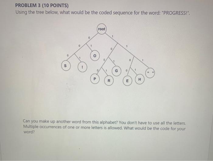 PROBLEM 3 (10 POINTS) Using the tree below, what | Chegg.com