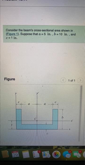 Solved Consider the beam's cross-sectional area shown in | Chegg.com