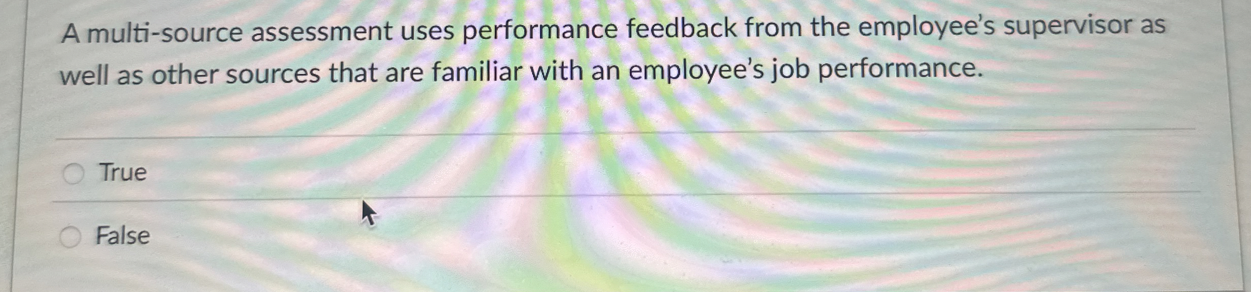 Solved A multi-source assessment uses performance feedback | Chegg.com