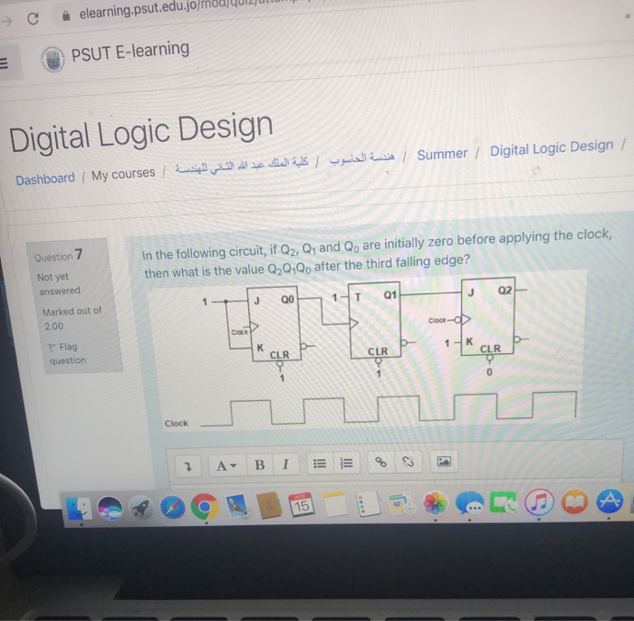 Solved elearning.psut.edu.jo/mo PSUT E-learning Digital | Chegg.com