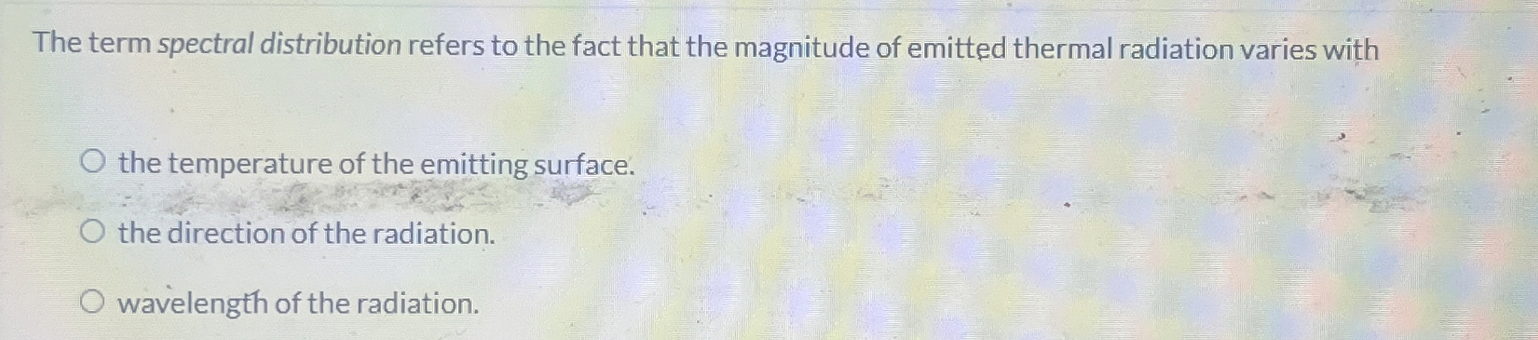 Solved The term spectral distribution refers to the fact | Chegg.com