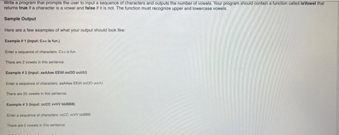 Solved Write a program that prompts the user to input a | Chegg.com