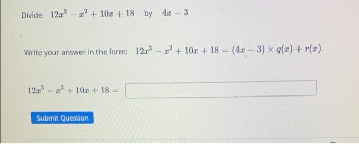 Solved Divide −4x3−20x2−15x+3 by x2+4x+1 Write your answer | Chegg.com