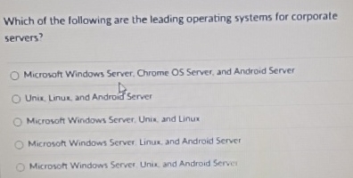 Solved Which of the following are the leading operating | Chegg.com