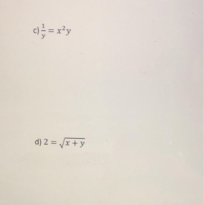 Solved 2) Find dy using implicit differentiation: (5pts | Chegg.com