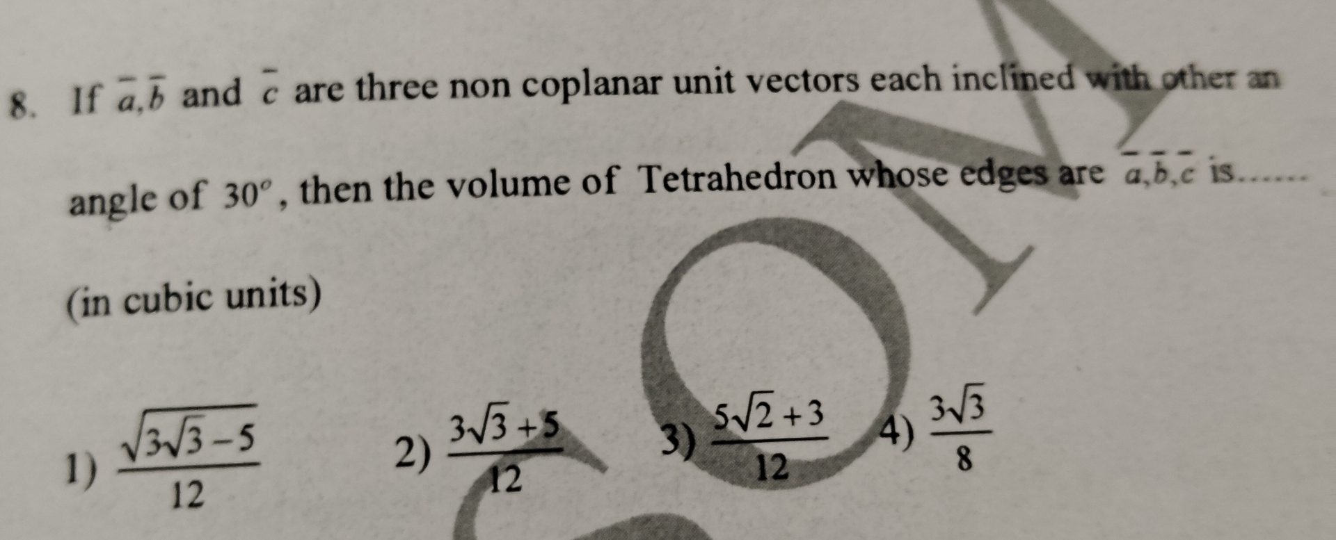 Solved If ā,bar (b) ﻿and ?bar (c) ﻿are three non coplanar | Chegg.com