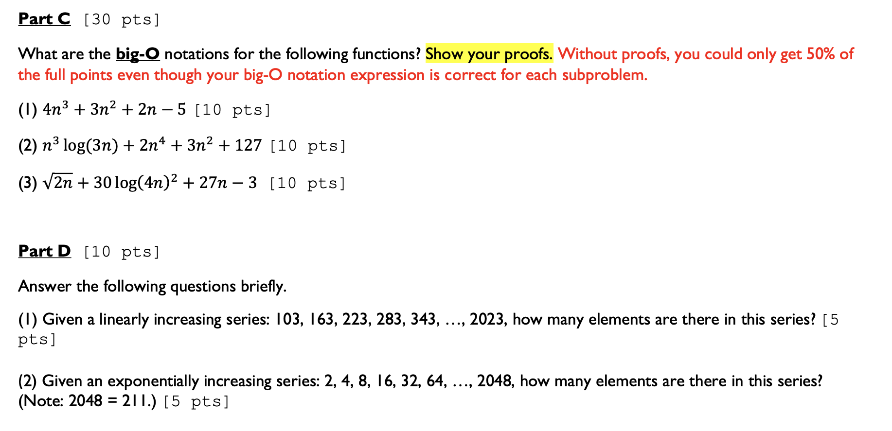 Solved Please help me answer these data strcture questions!! | Chegg.com