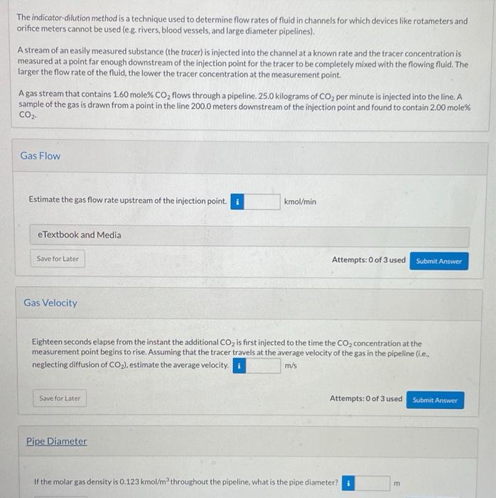Solved The indicator-dilution method is a technique used to | Chegg.com