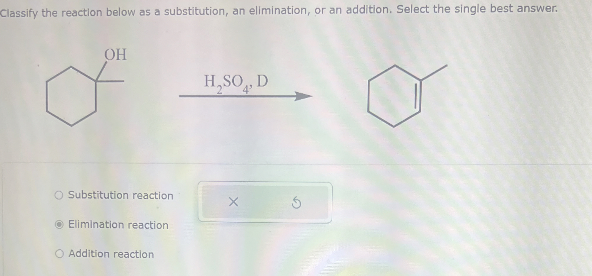 Solved Classify the reaction below as a substitution, an | Chegg.com