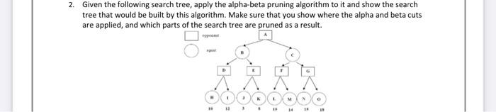 Solved Given the following search tree, apply the alpha-beta | Chegg.com