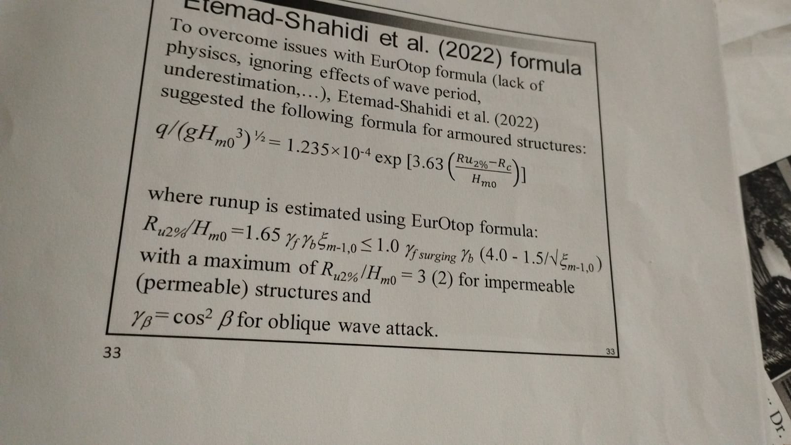 Solved FIND WAVE OVERTOPPING AND RUNUP USING:Wave height - | Chegg.com